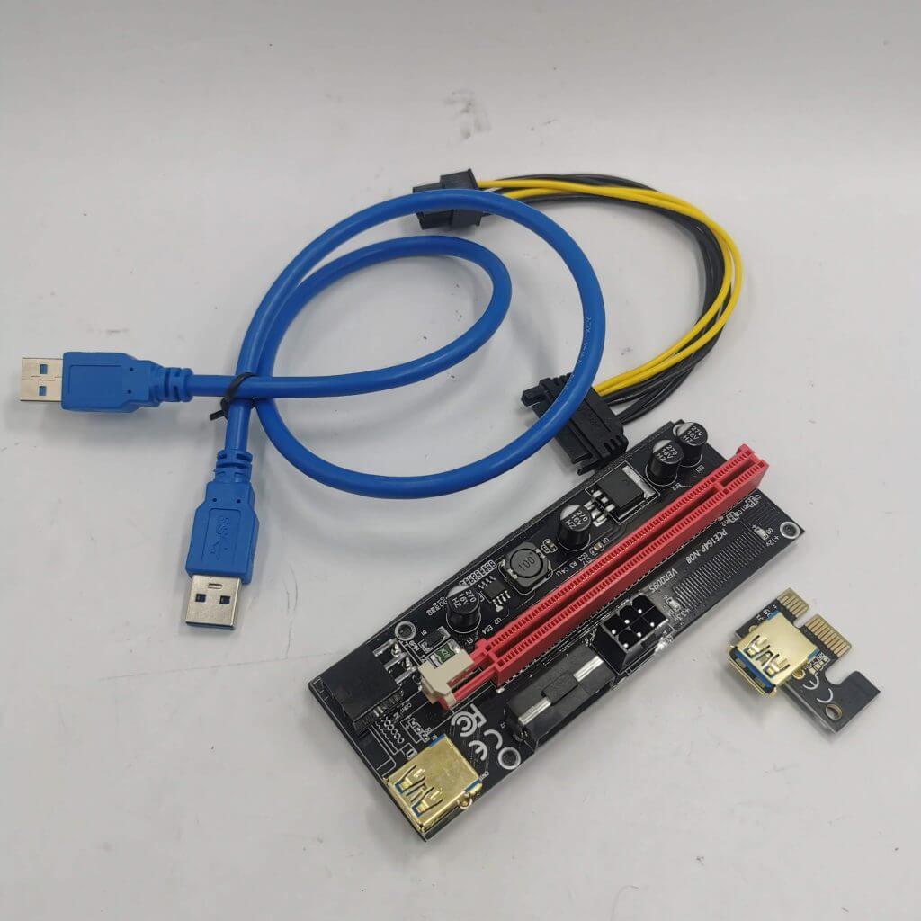 PCI-e 1x to 16x GPU Mining Riser Kit (6 Pack) - Chain Critical